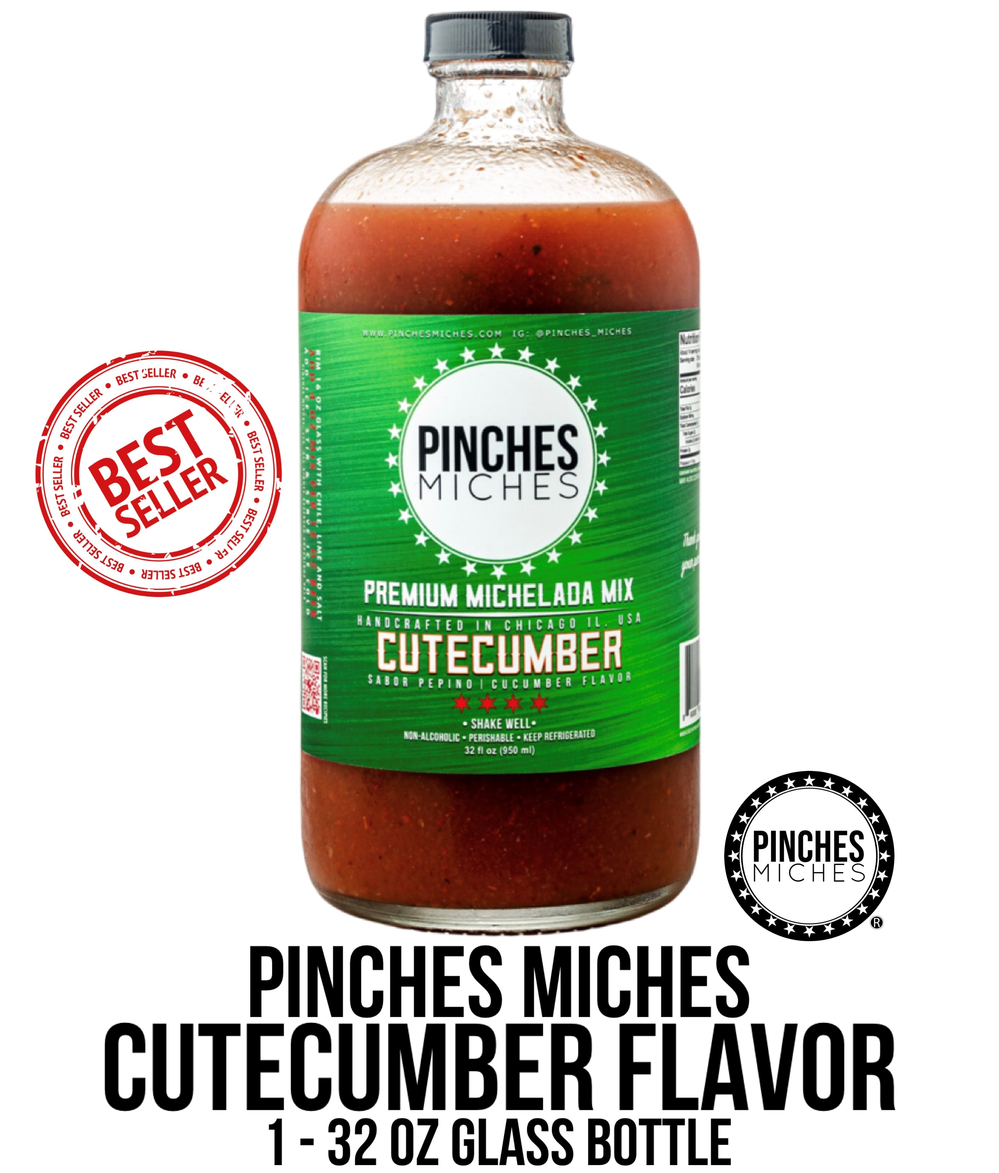 PINCHES MICHES CUTECUMBER FLAVOR MICHELADA MIX 32 OZ – Pinches Miches®